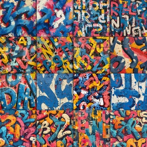Graffiti Patterns Digital Paper 5 - Etsy