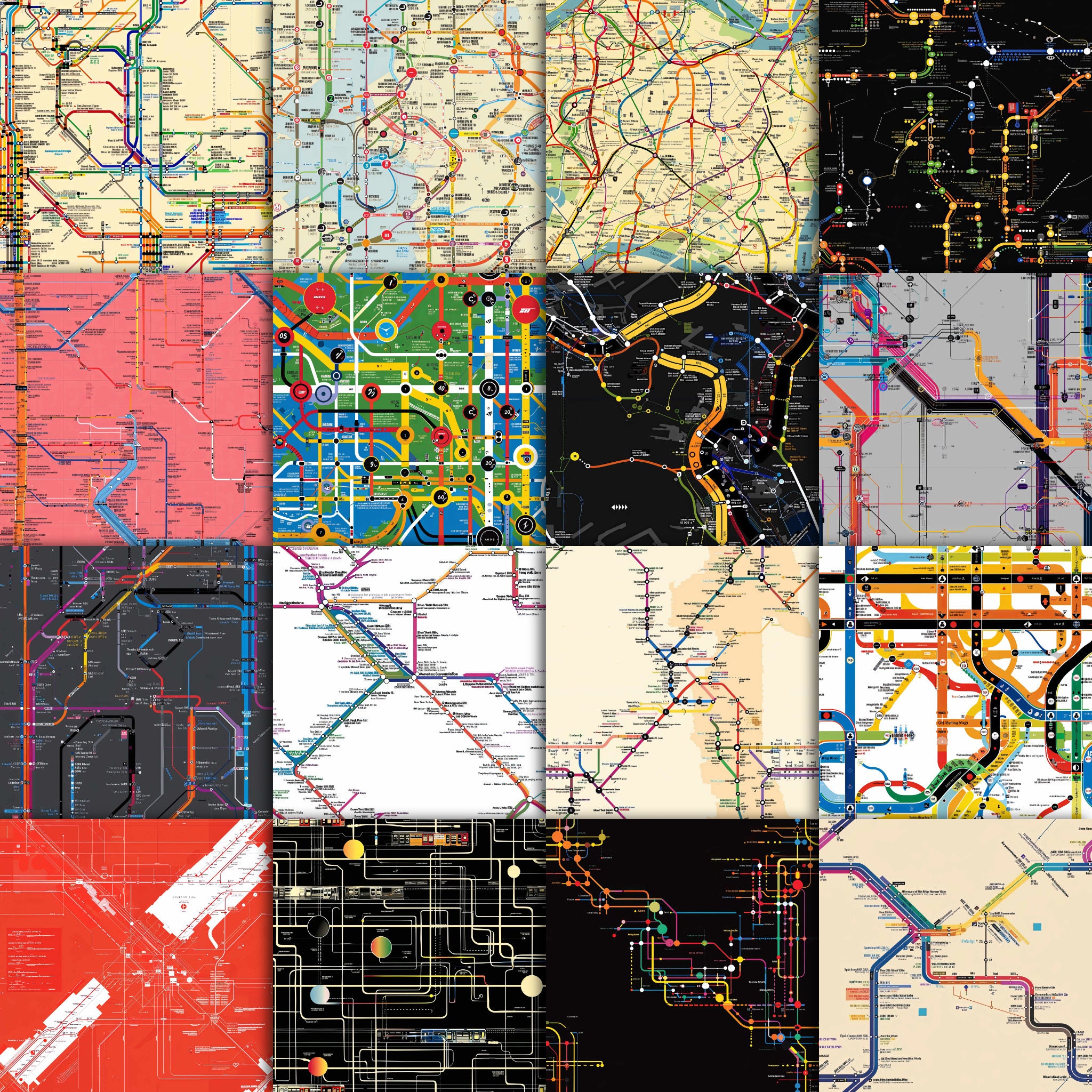 Urban Pattern Subway Maps Digital Paper 2 - Etsy