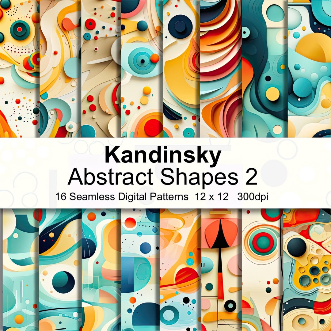 Abstract Kandinsky Style Patterns Digital Paper 2 - Etsy