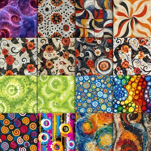 Spiral Patterns Digital Paper 1 - Etsy