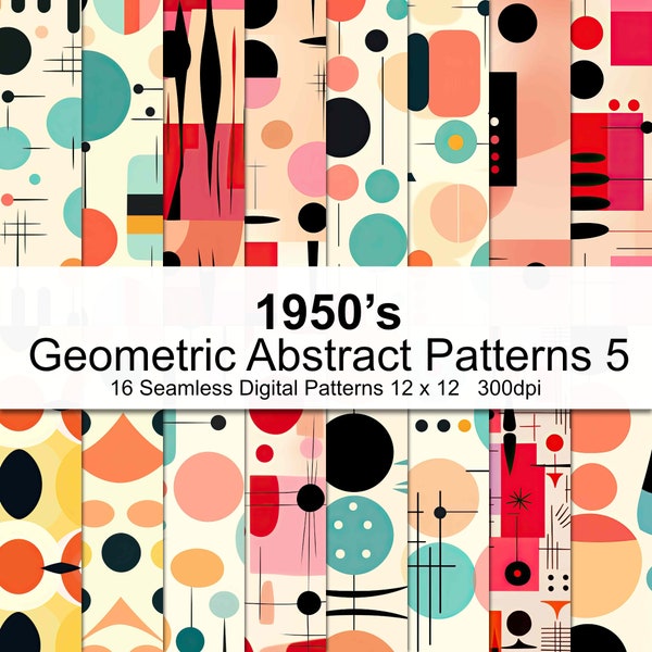 Scandi Bird Abstract Patterns Digital Paper 2 - Etsy