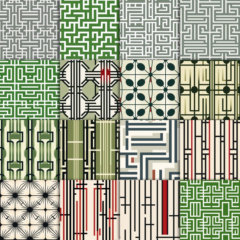 Japanese Geometric Patterns 3 - Japanese Geometric Digital Paper - Etsy