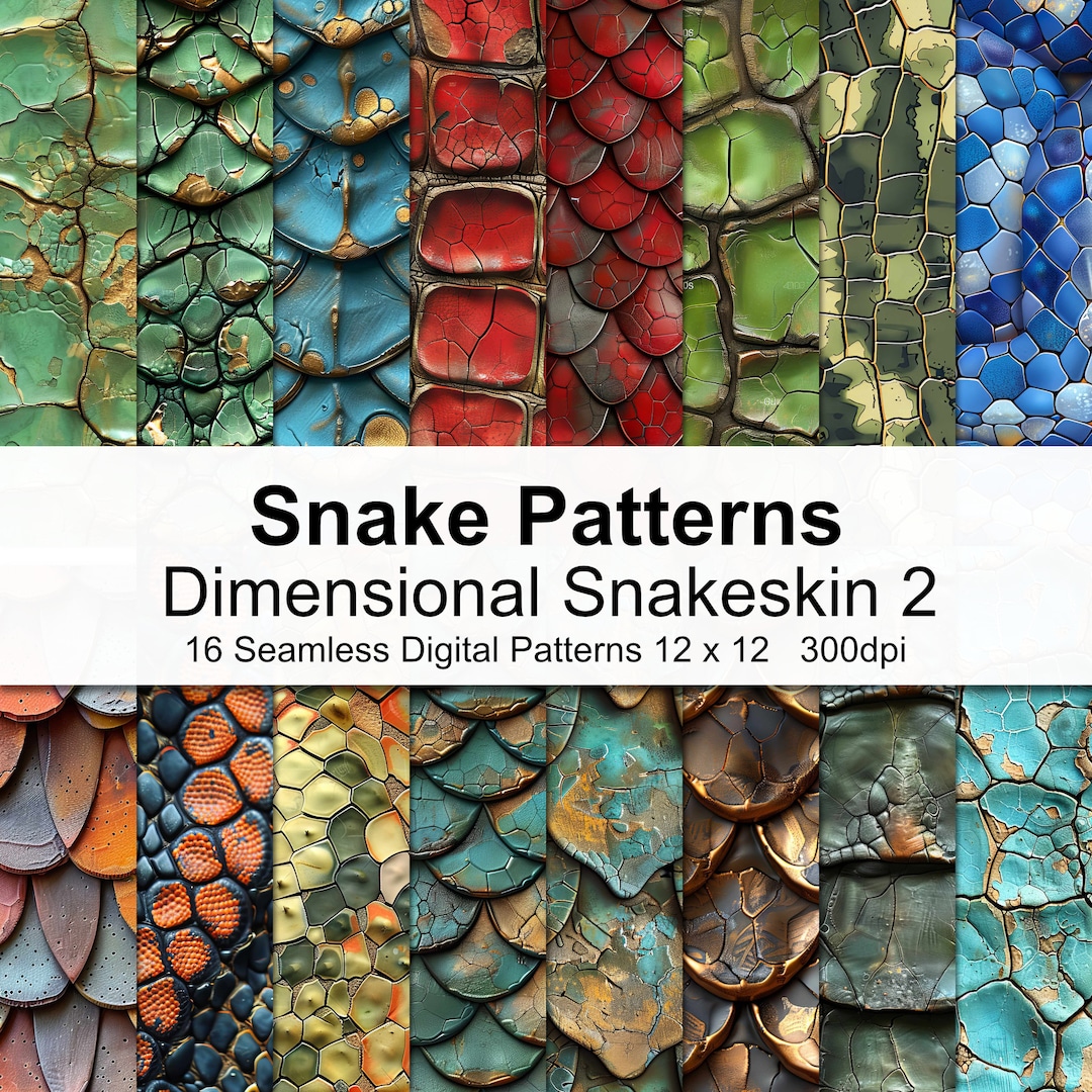 Dimensional Snakeskin Digital Paper 2 - Etsy