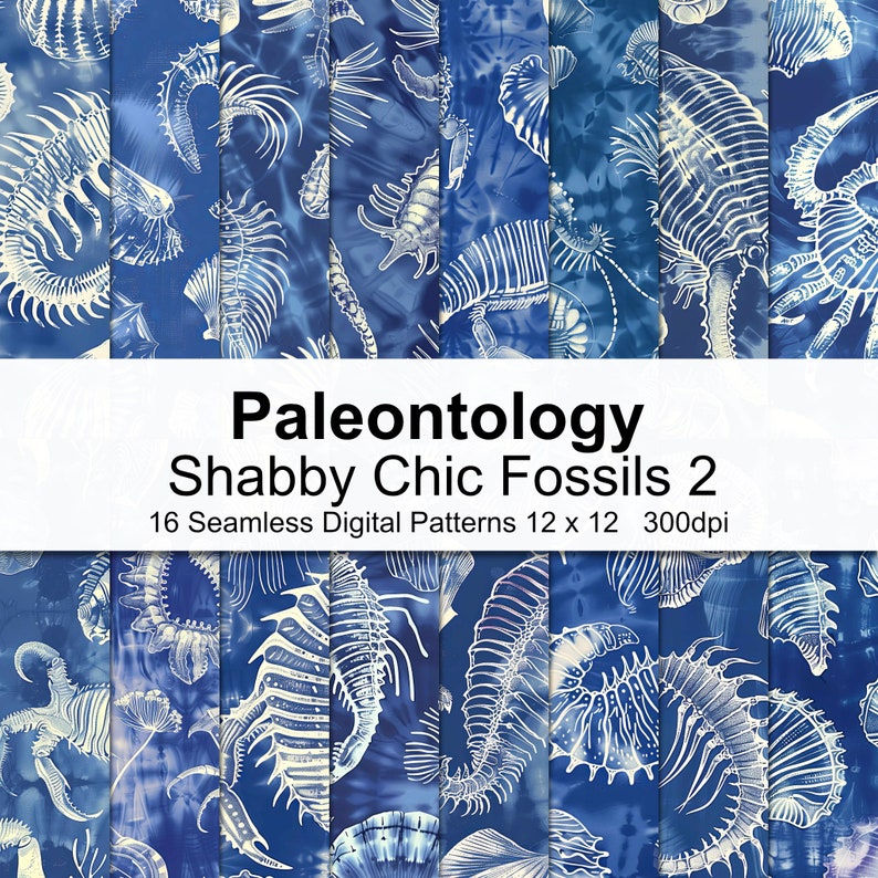 Shabby Chic Fossils Digital Paper 2 - Etsy