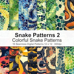 Snake Patterns Digital Paper 2 - Etsy