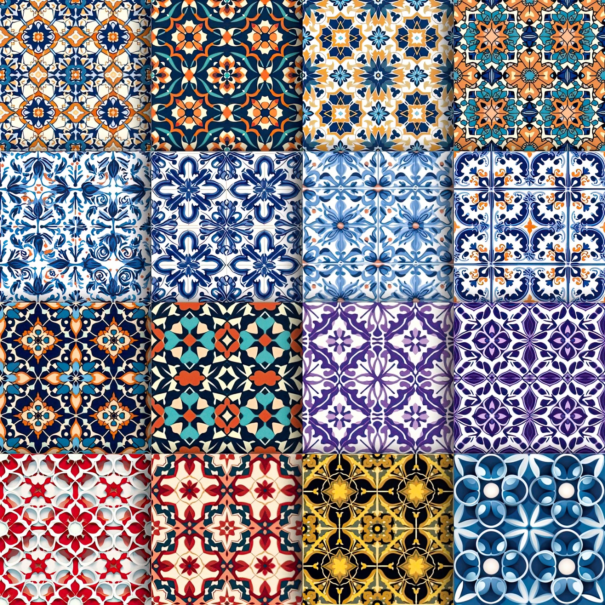 Islamic Patterns Digital Paper 1 - Etsy