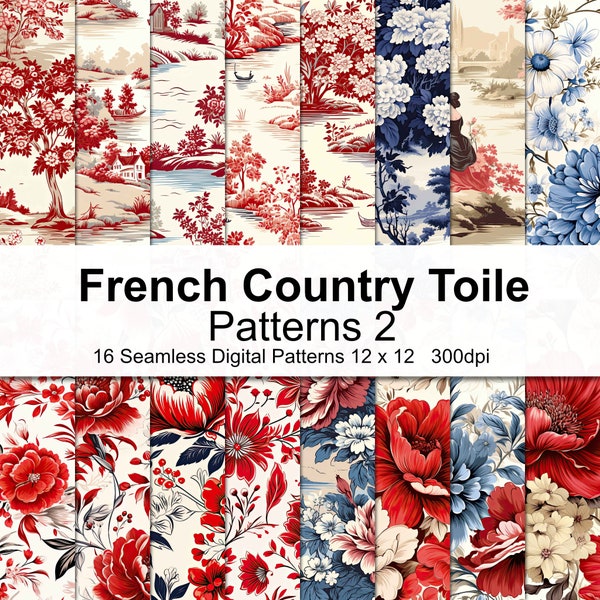 French Country Toile - Etsy