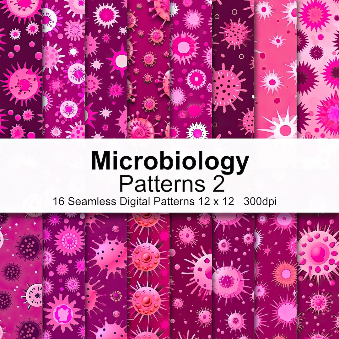 Microbiology Patterns Digital Paper 2 - Etsy