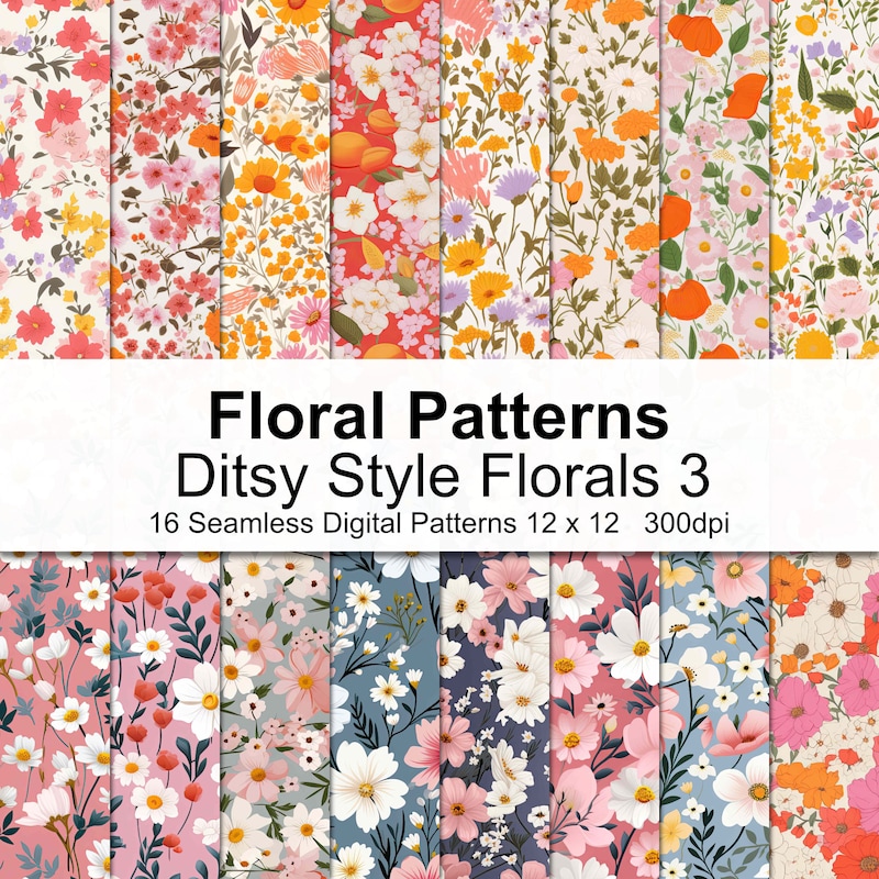 Ditsy Floral Wallpaper - Etsy