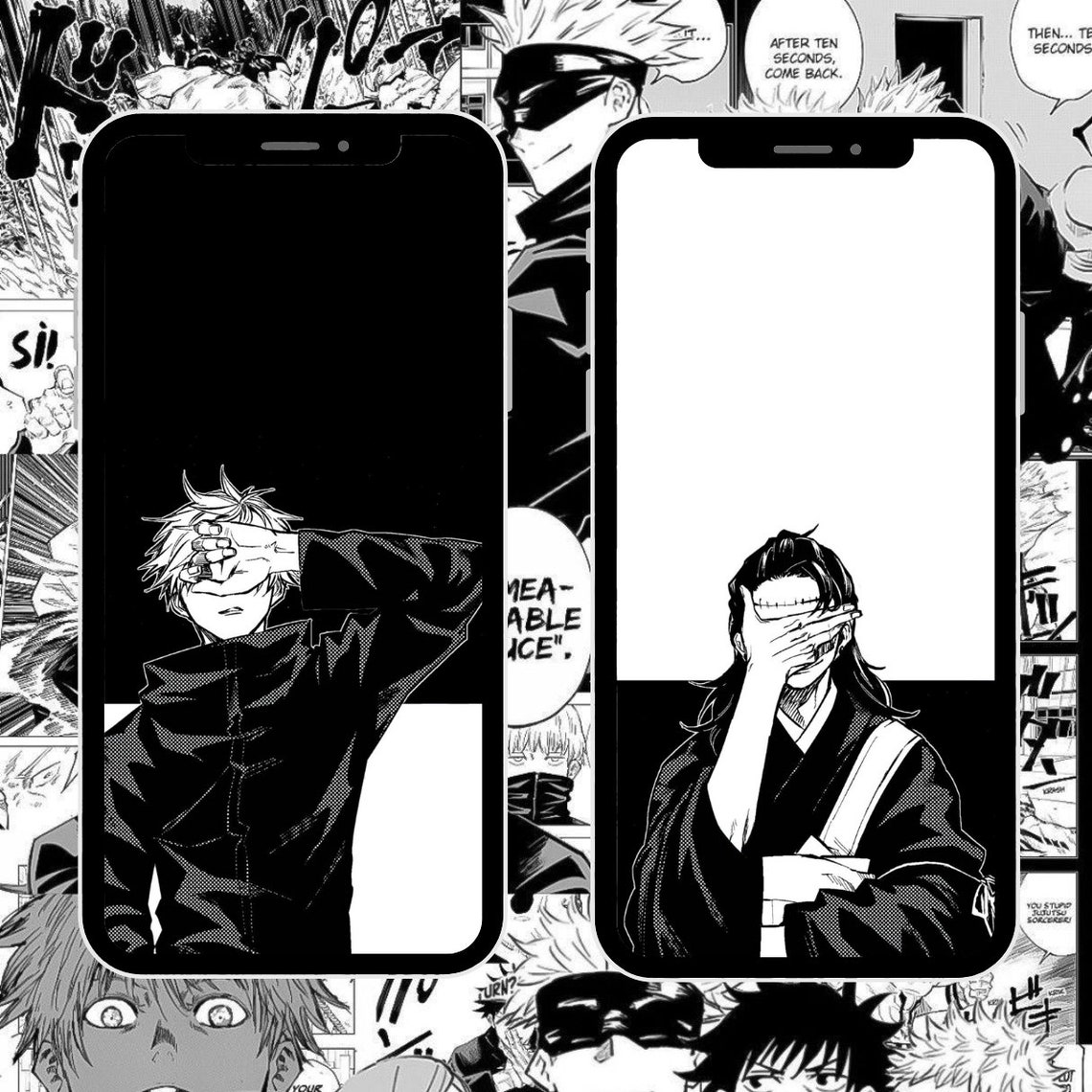 Gojo & Geto Wallpapers | Instant Download | Anime Wallpaper Bundle ...