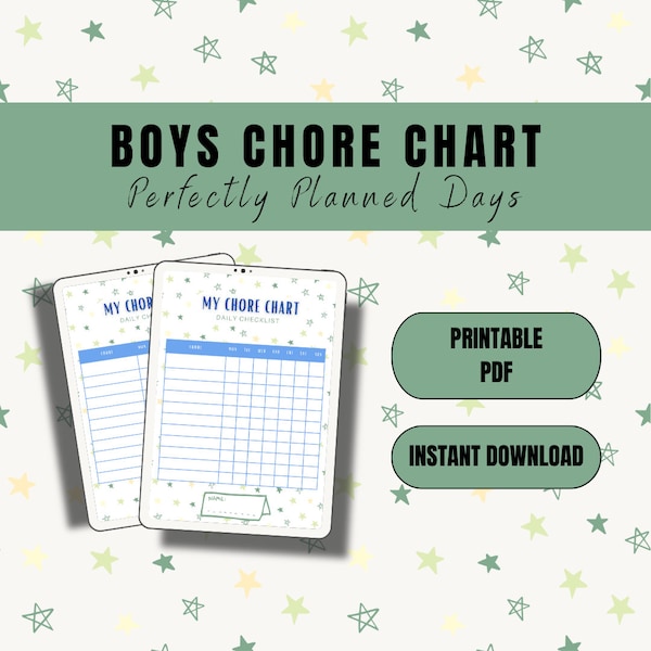 Chore Chart - Etsy