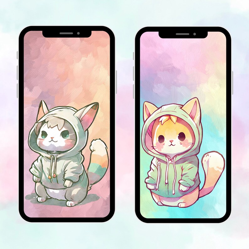 Cute Animal Themed Wallpaper Pack | Instant Digital Download | 6 iPhone ...