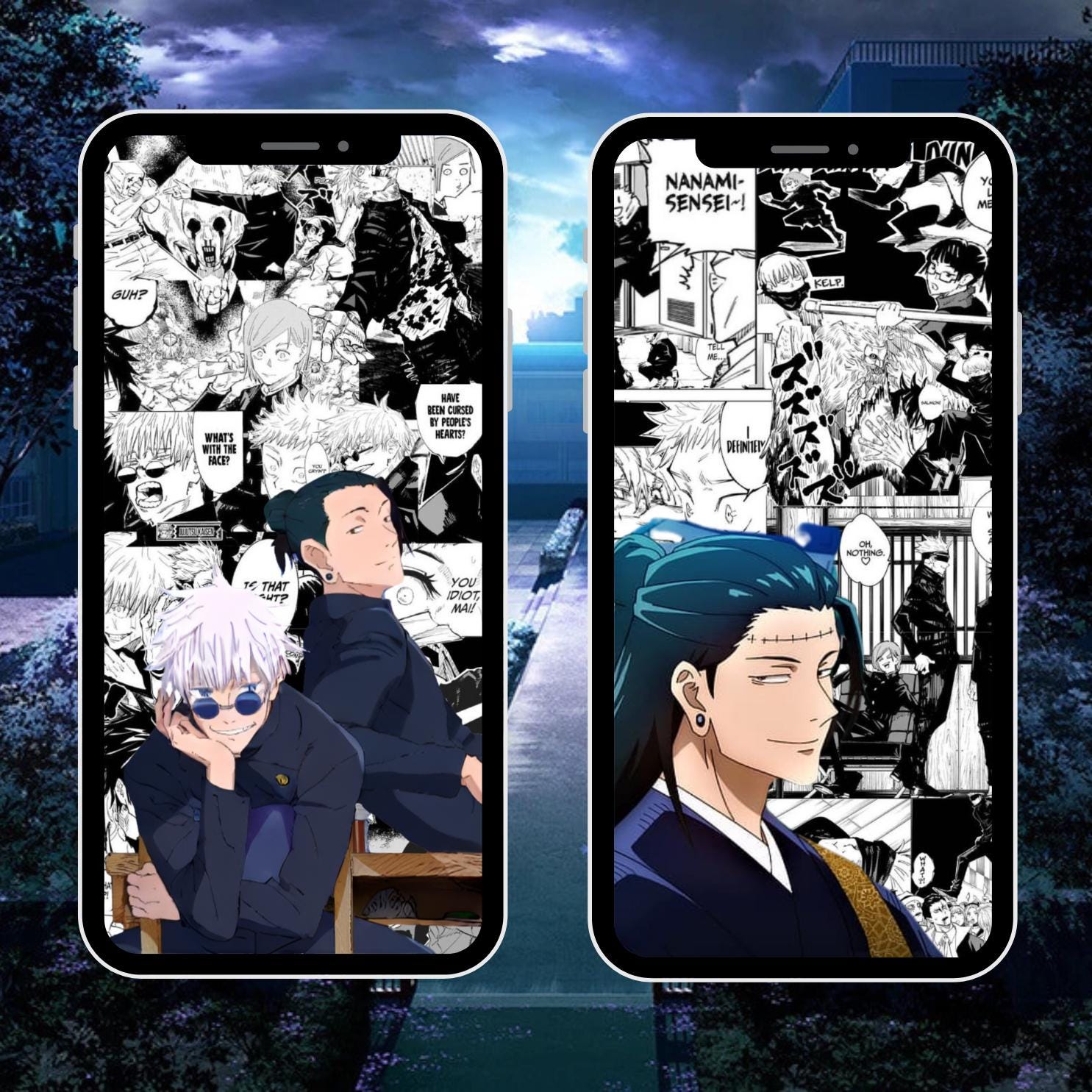 Gojo & Geto Wallpapers | JJK | Instant Download | Anime Wallpaper ...