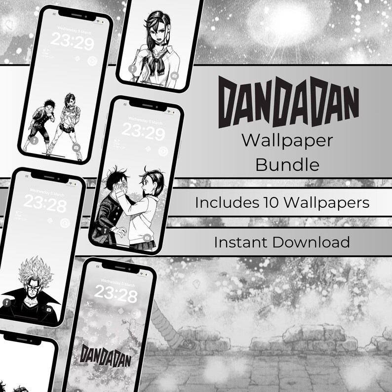Dandadan Wallpapers | Instant Download | Anime Wallpaper Bundle ...
