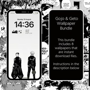 Gojo & Geto Wallpapers | Instant Download | Anime Wallpaper Bundle ...