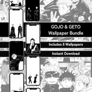 Gojo & Geto Wallpapers | Instant Download | Anime Wallpaper Bundle ...