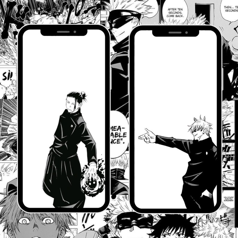 Gojo & Geto Wallpapers | Instant Download | Anime Wallpaper Bundle ...