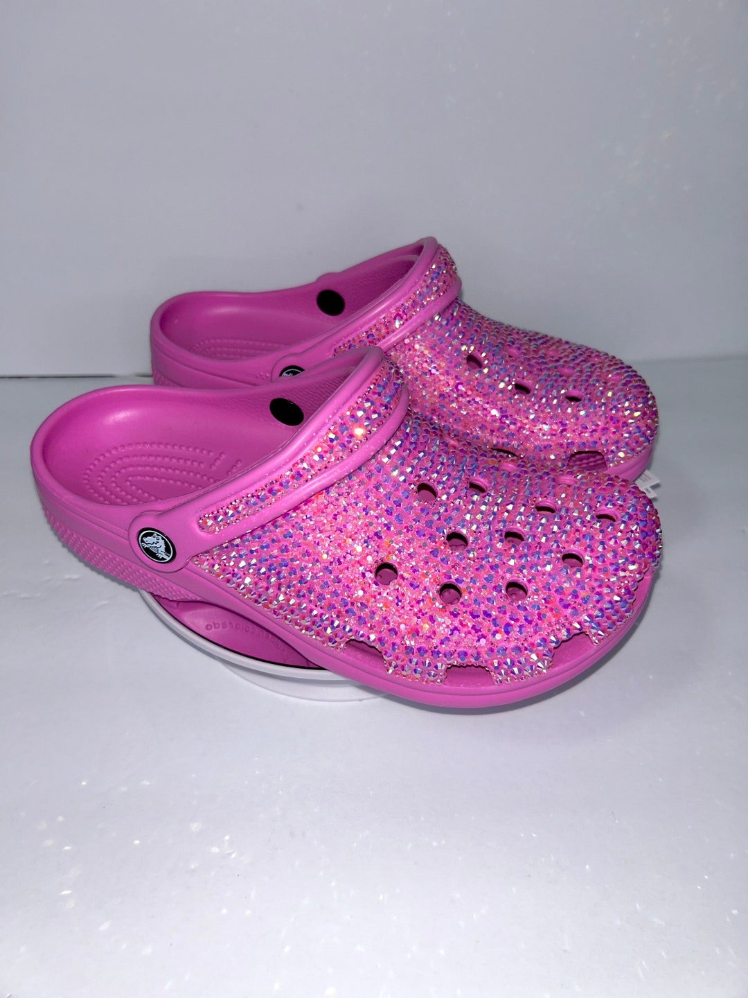 Custom Adult Bling Crocs Pink - Etsy