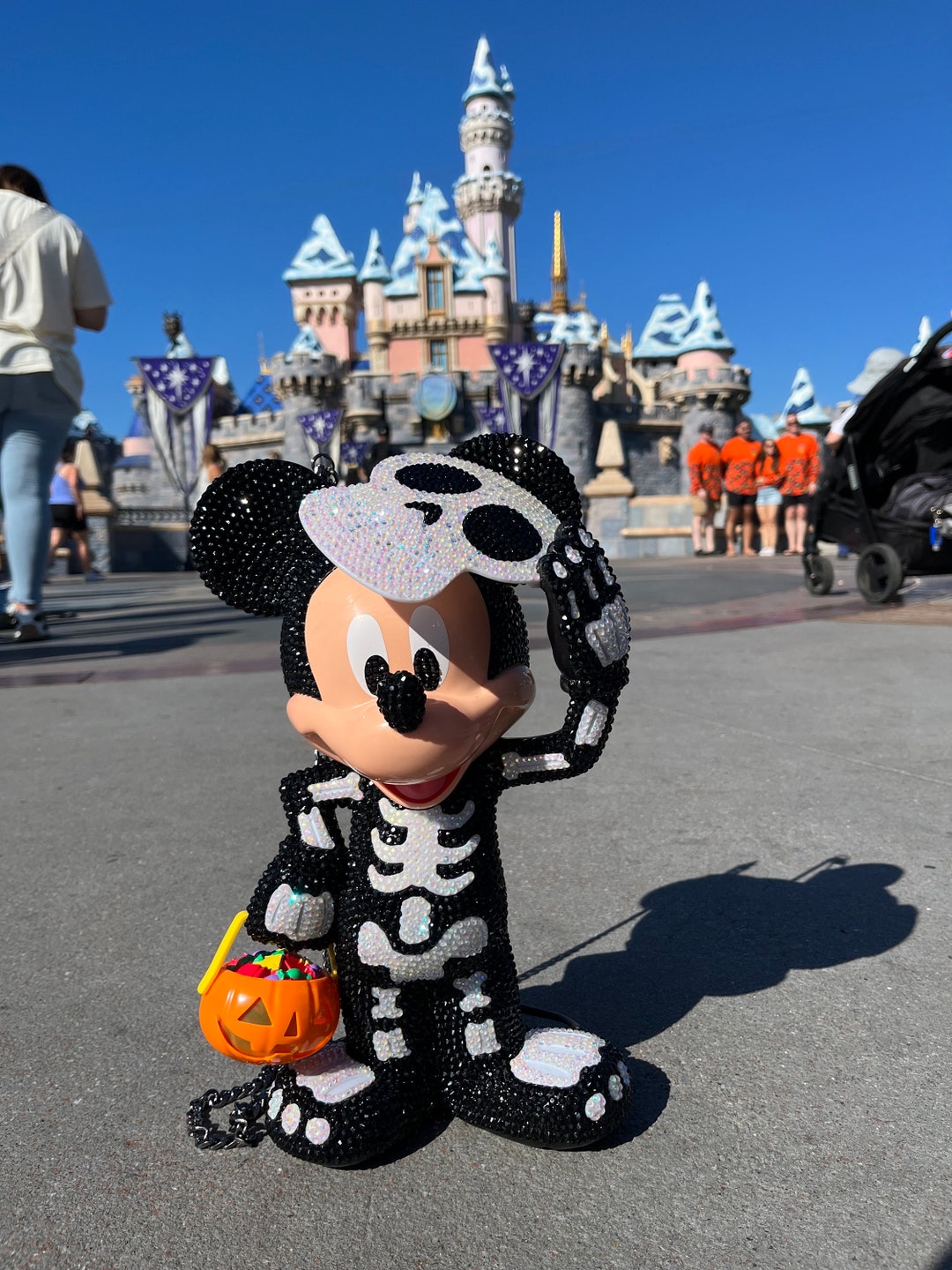 Bedazzled Mickey Skeleton Popcorn Bucket - Etsy