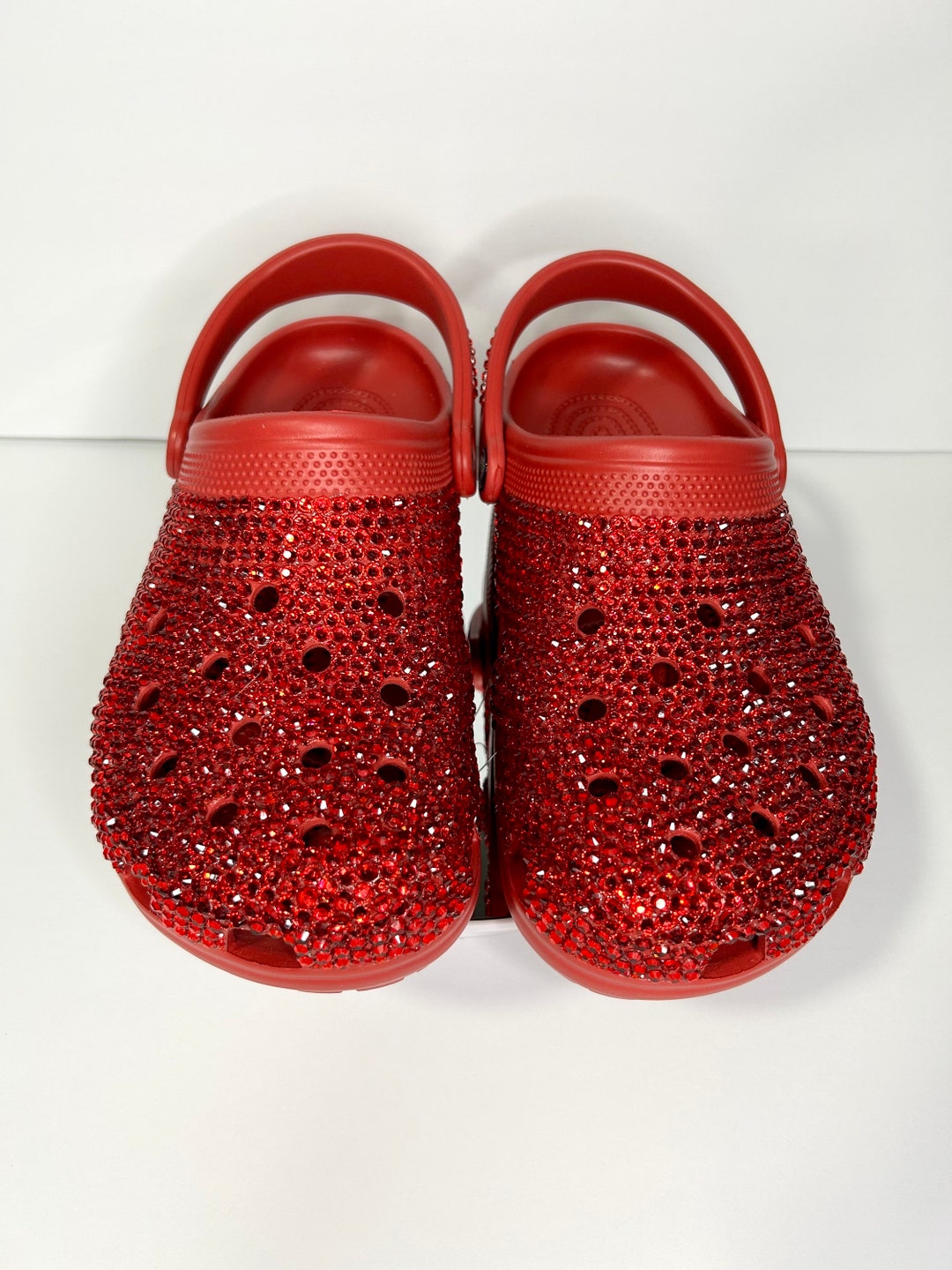 Custom Adult Bling Crocs - RED - Etsy
