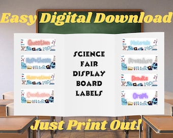 Printable Science Fair Project Labels Science Experiment Labels Science ...