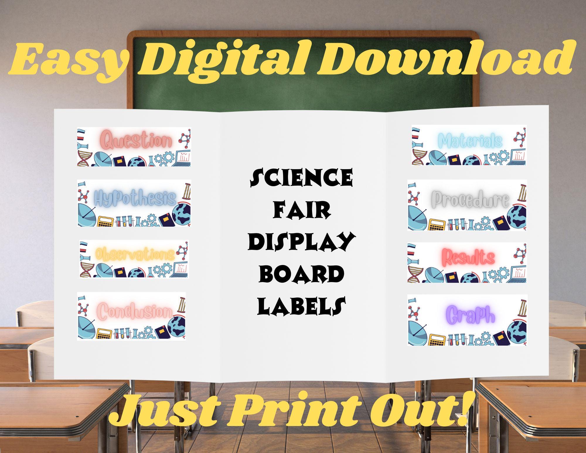 Science Fair Project Label Scientific Method Printable Science ...