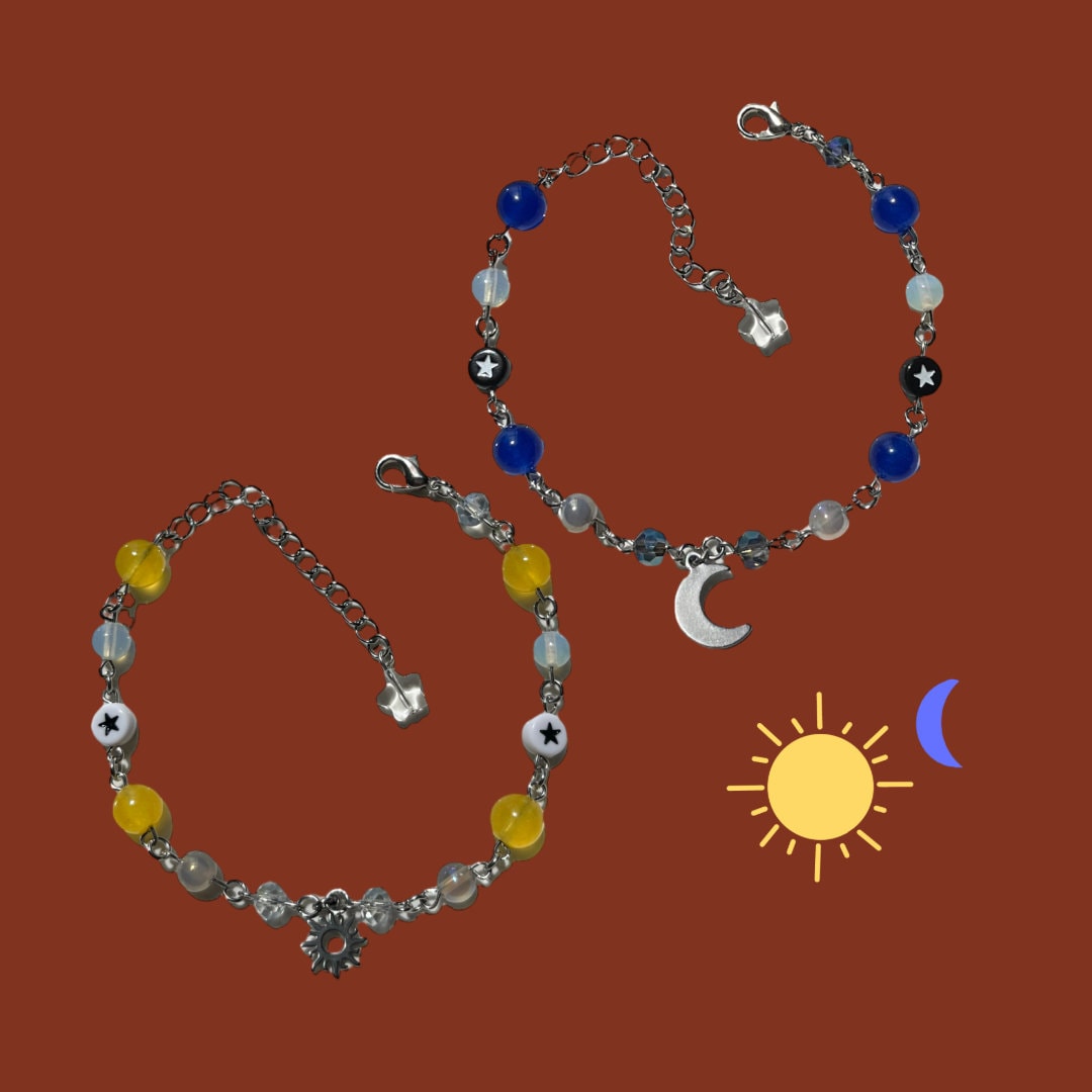 Matching Sun and Moon Bracelet for Friendship / Couples - Etsy