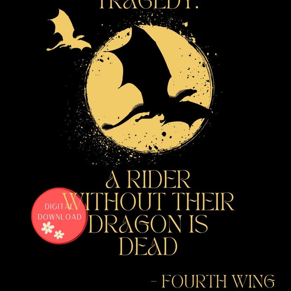 Fourth Wing Book Cover - Etsy