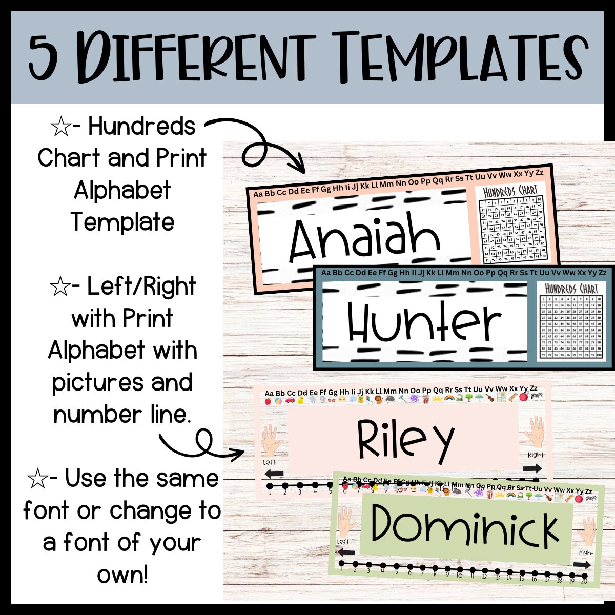 Desk Name Tags for Kids | Boho Calm Color Classroom Decor | Editable ...