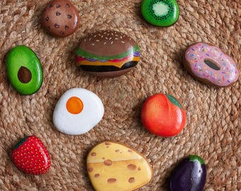 Mud Kitchen Stones - Play Food - Toy Kitchen Food Set - Sensory Stones ...