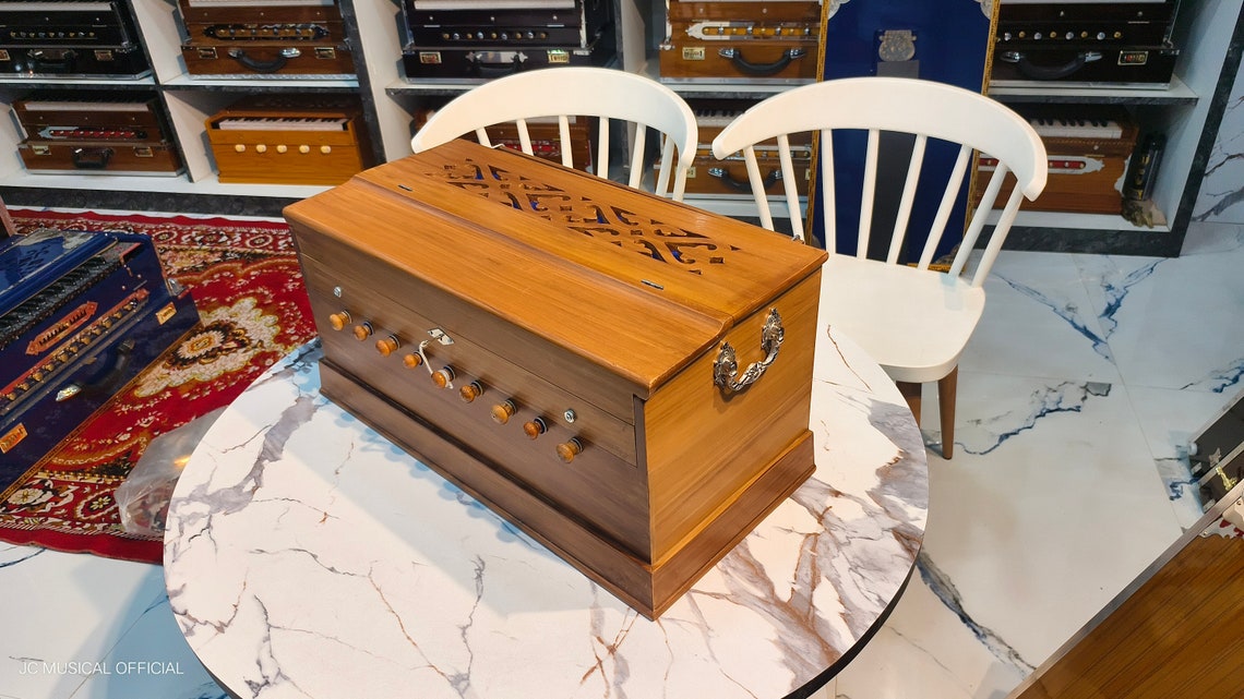 2line Professional Copler Harmonium Professional Teakwood Colour With ...