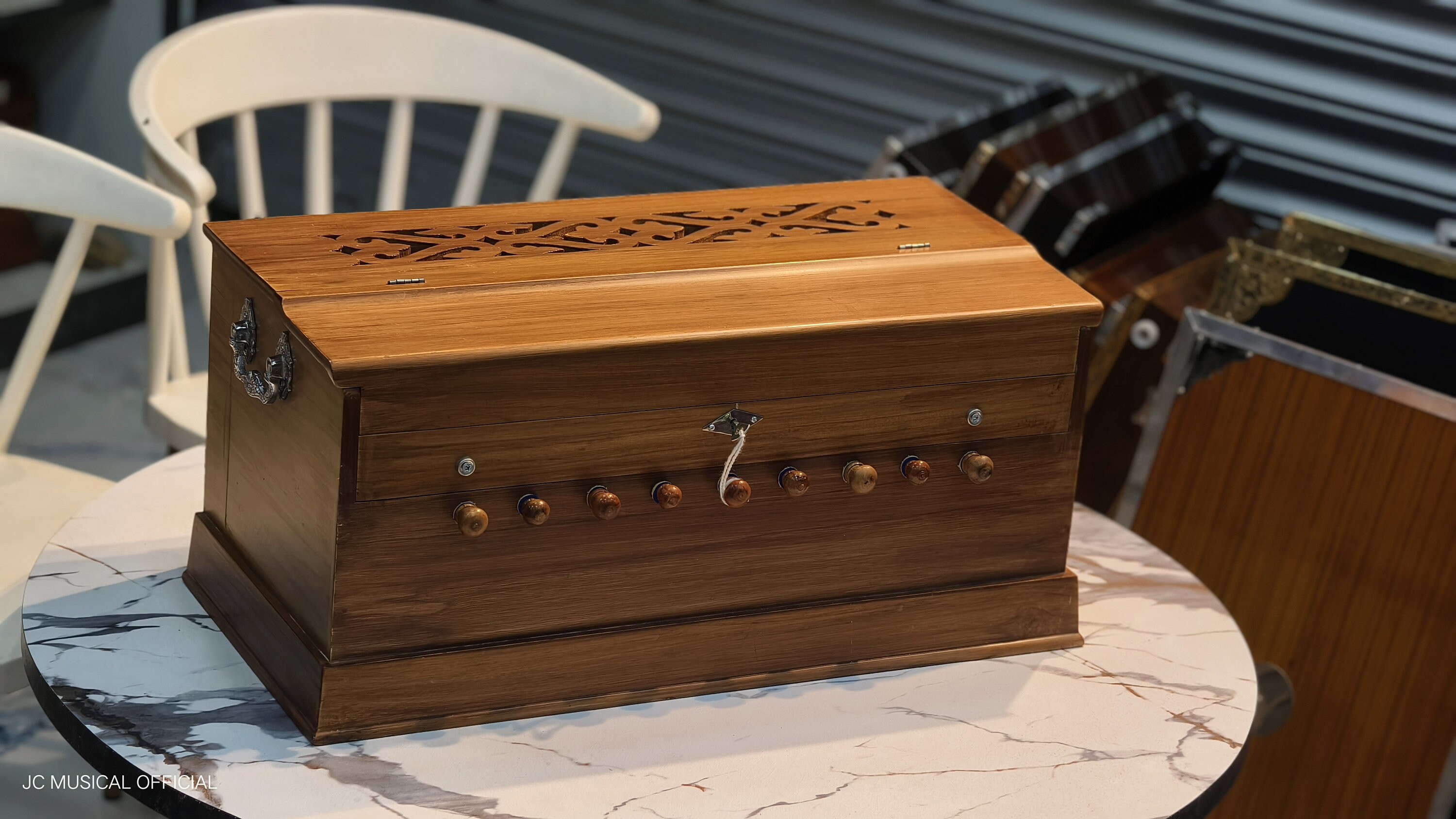 2line Professional Copler Harmonium Professional Teakwood Colour With ...