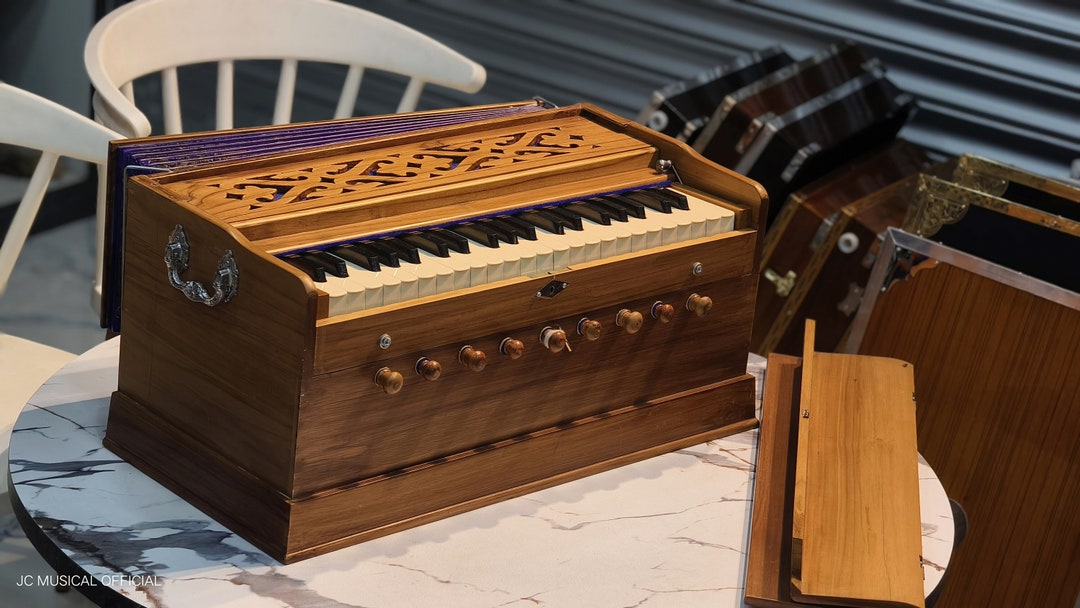 2line Professional Copler Harmonium Professional Teakwood Colour With ...