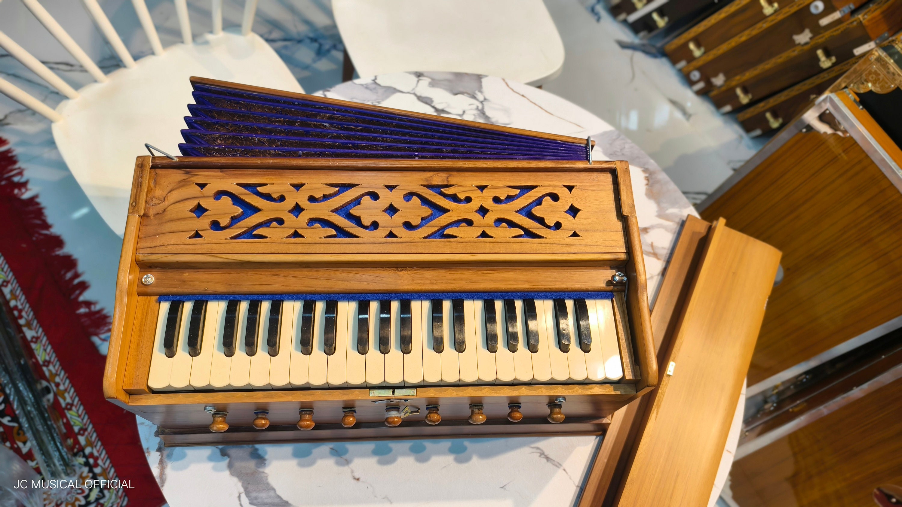 2line Professional Copler Harmonium Professional Teakwood Colour With ...