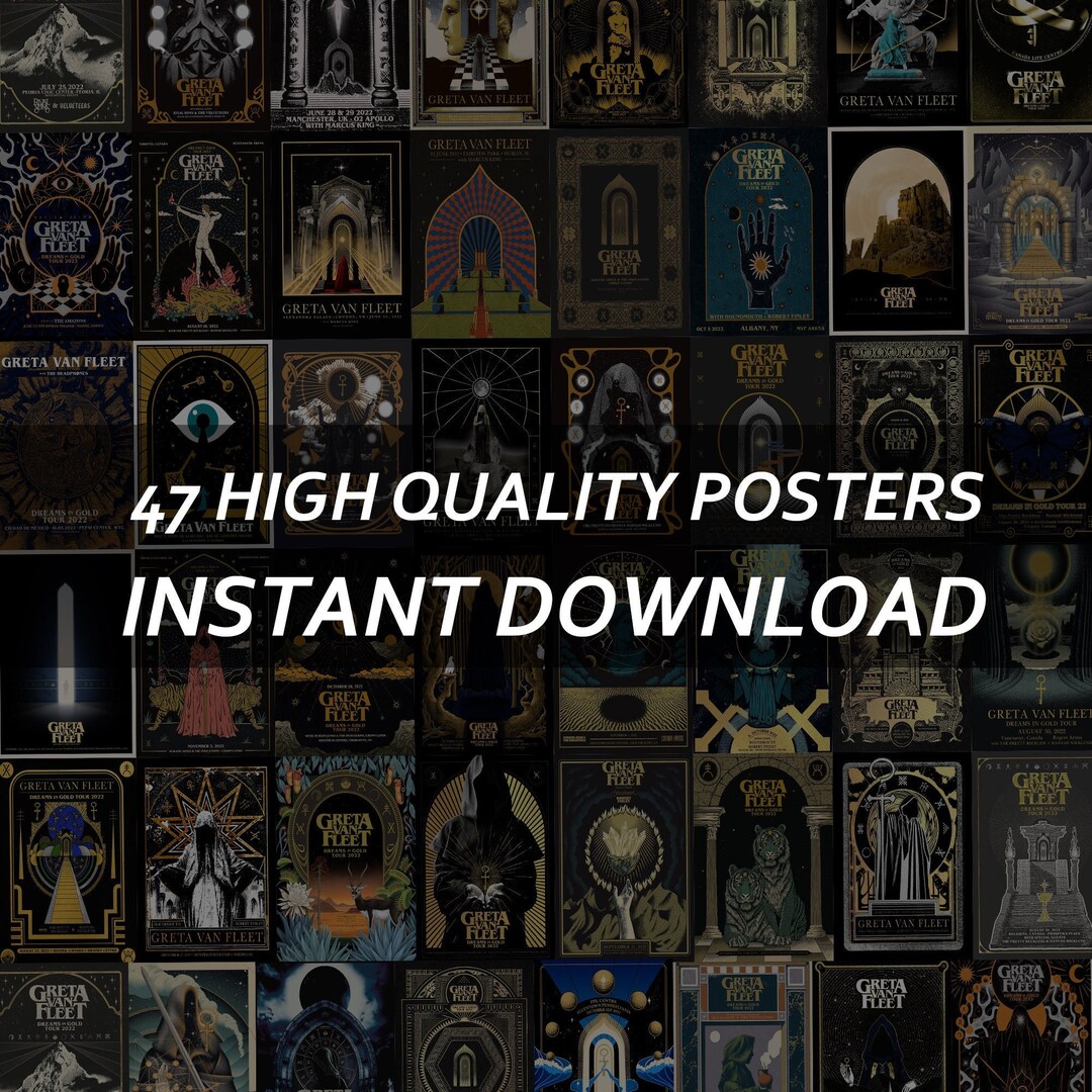 INSTANT DOWNLOAD 47 Greta Van Fleet Posters Greta Van Fleet - Etsy