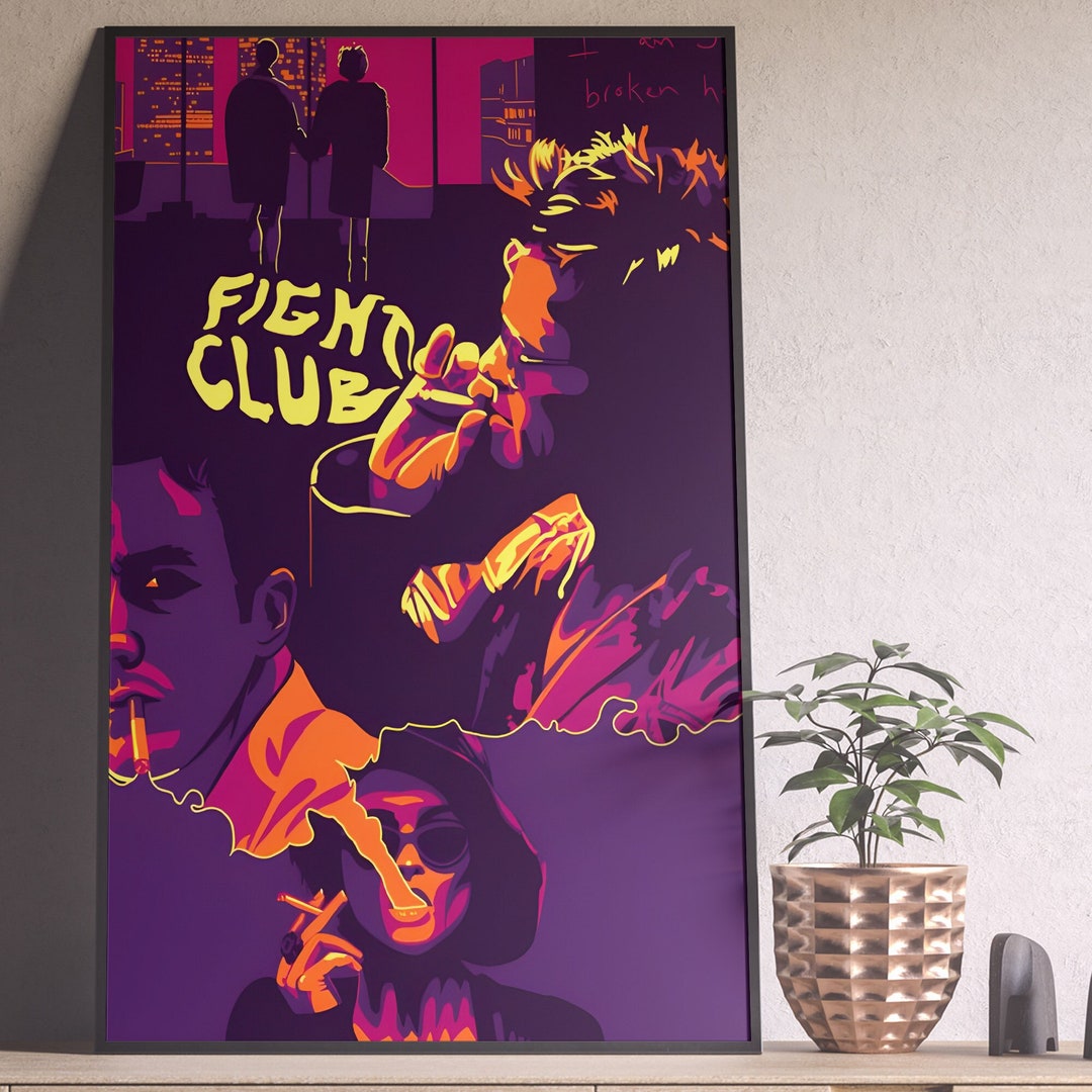 Fight Club Poster Minimalist Poster Retro Cult Movie Poster - Etsy