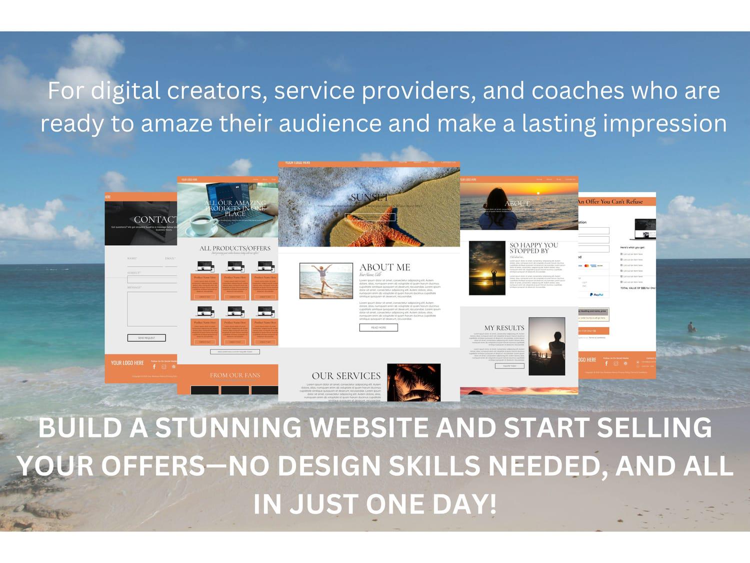 Welcome to Website/funnel Kit Sunset One Click Into Systeme.io Account ...
