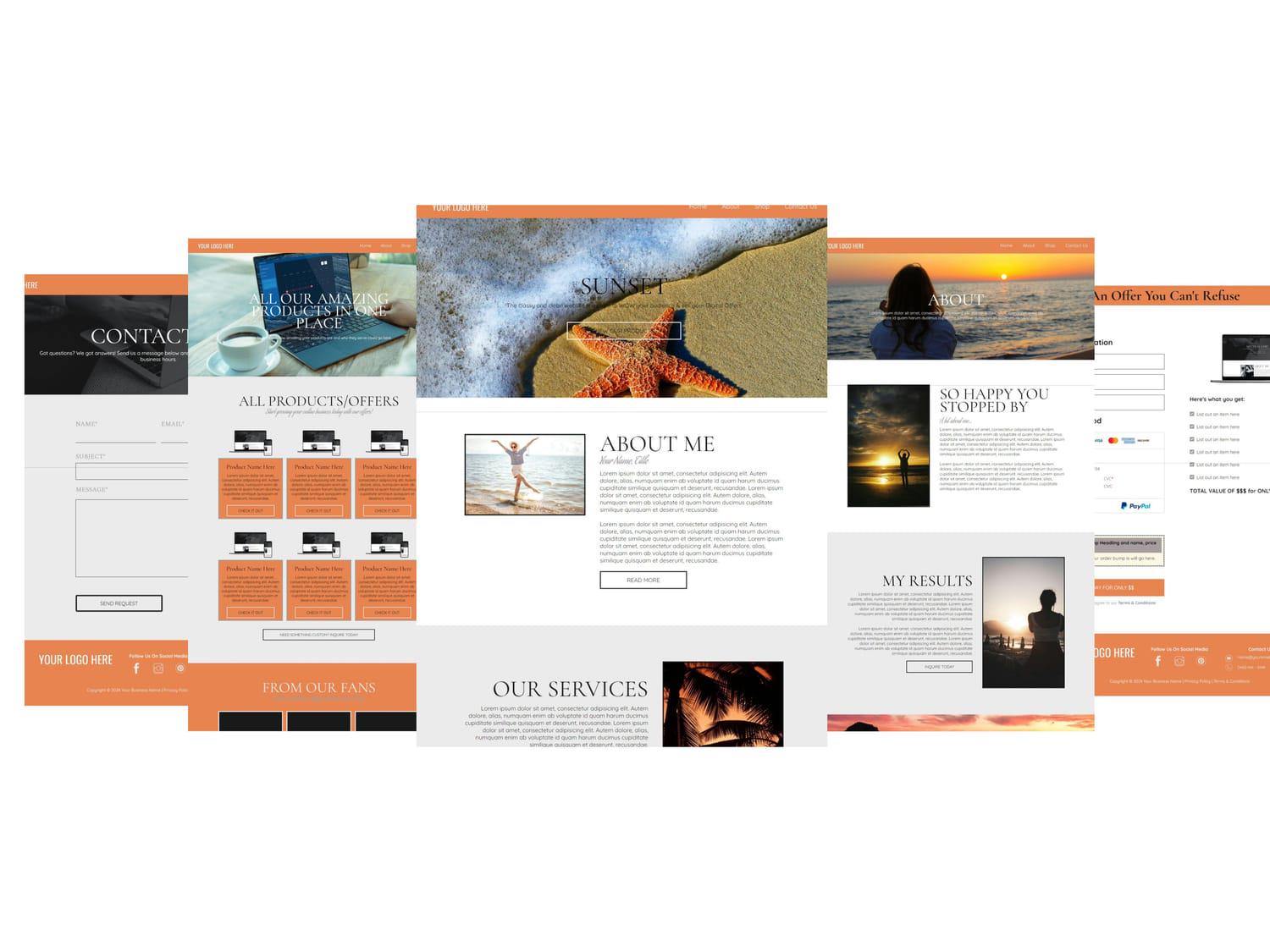 Welcome to Website/funnel Kit Sunset One Click Into Systeme.io Account ...