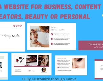 UGC Portfolio Canva Website Template Creators Influencers - Etsy