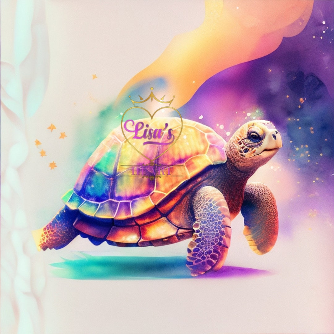 Magical Turtle Turtle Art Digital Print Digital Download - Etsy