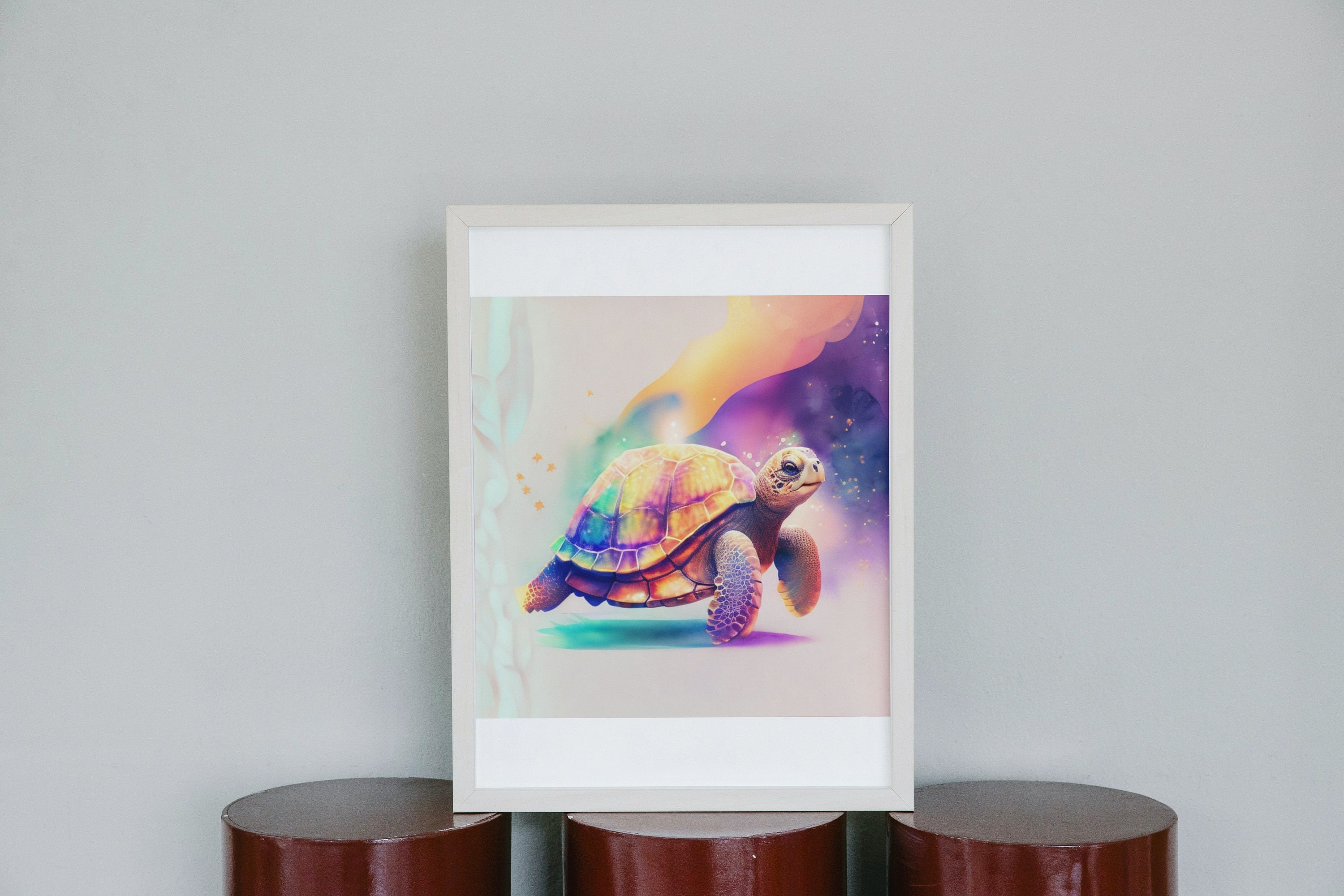Magical Turtle Turtle Art Digital Print Digital Download - Etsy