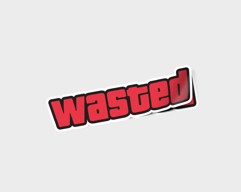 Wasted Sticker Vinyl Sticker Waterproof Stickers Indoor - Etsy