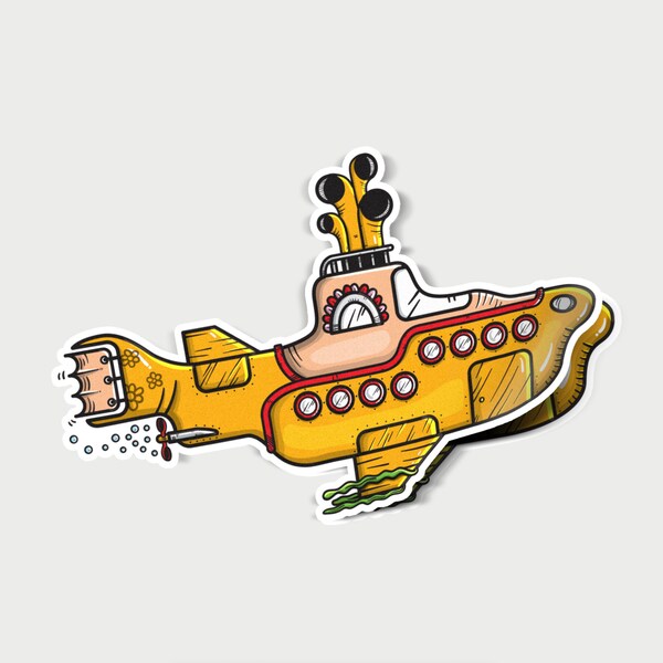 Yellow Submarine Decal - Etsy