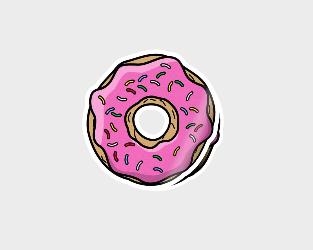 Simpson Donut Sticker Vinyl Sticker Waterproof Stickers - Etsy