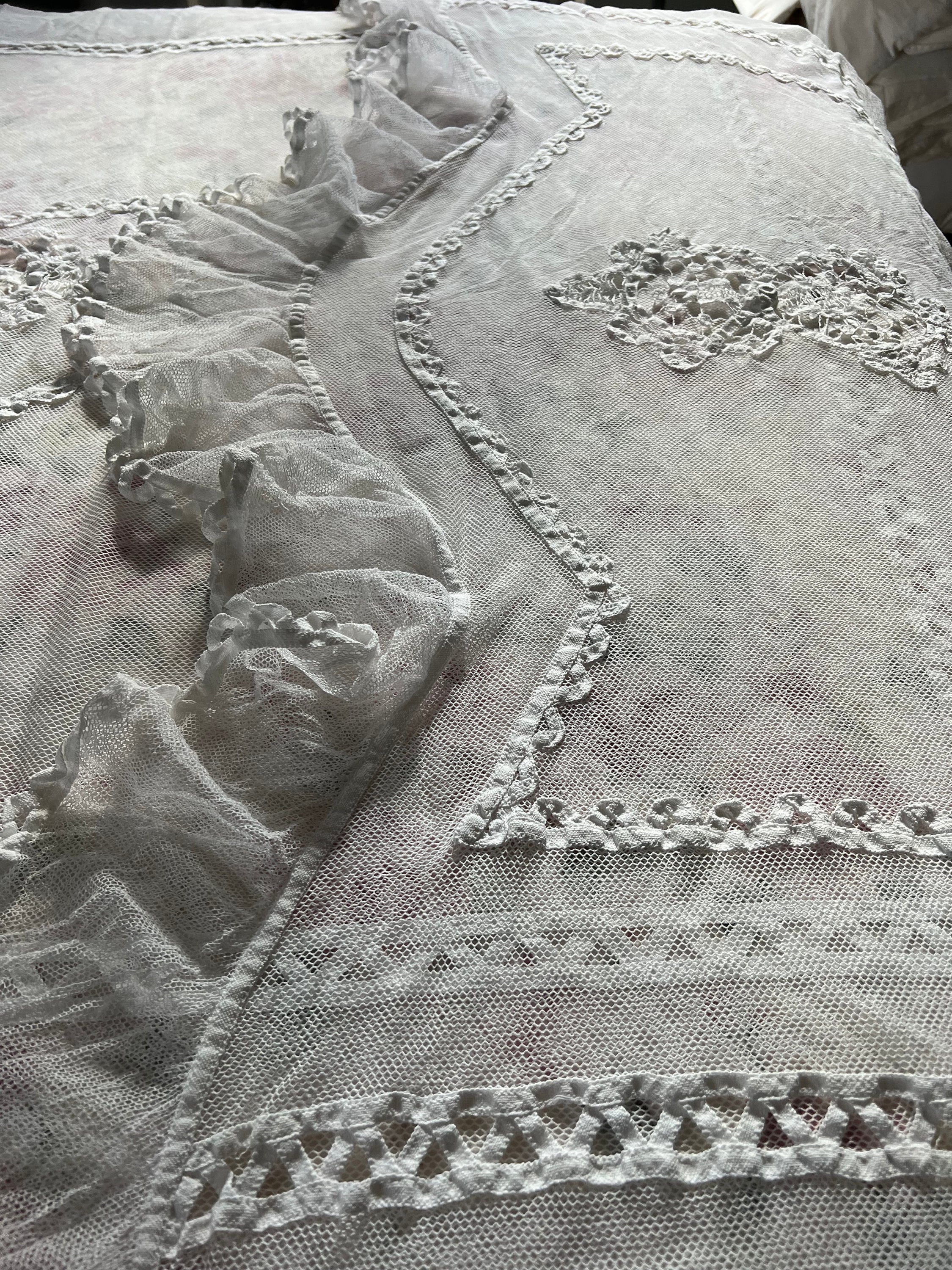 Antique Battenburg Net Lace Bedding - Etsy