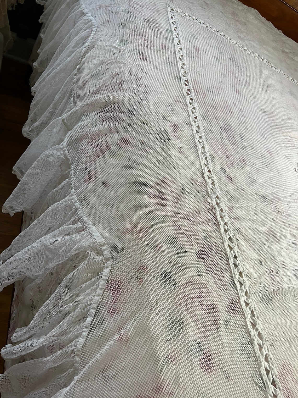 Antique Battenburg Net Lace Bedding - Etsy