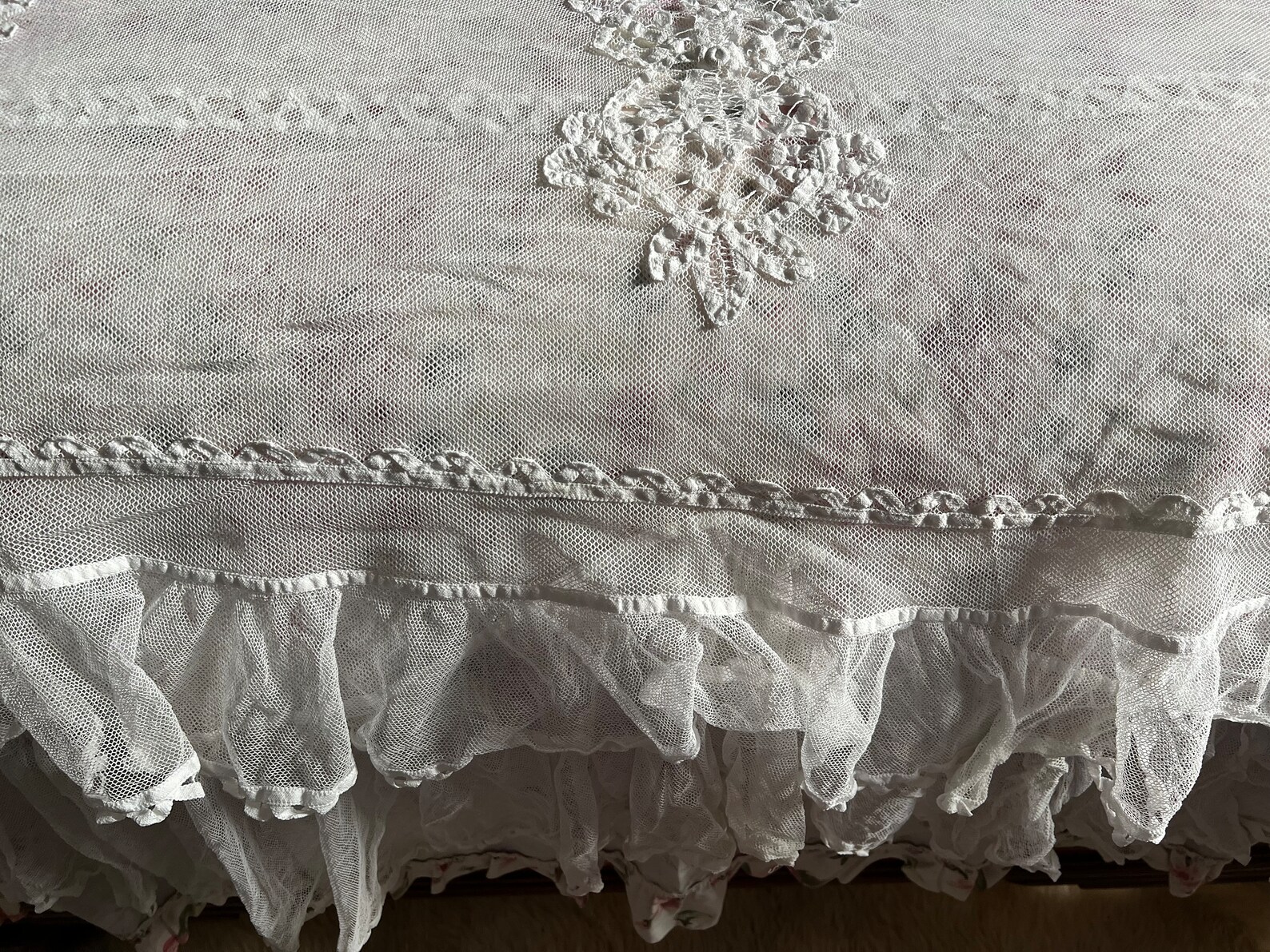 Antique Battenburg Net Lace Bedding - Etsy