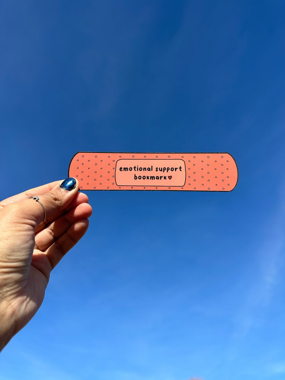 Emotional Support Bookmark | Die Cut Cardstock, Book Lover Gift - Etsy