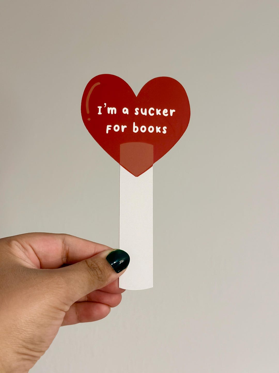 Sucker for Books Bookmark | Cardstock Bookmark, Die Cut Bookmark ...