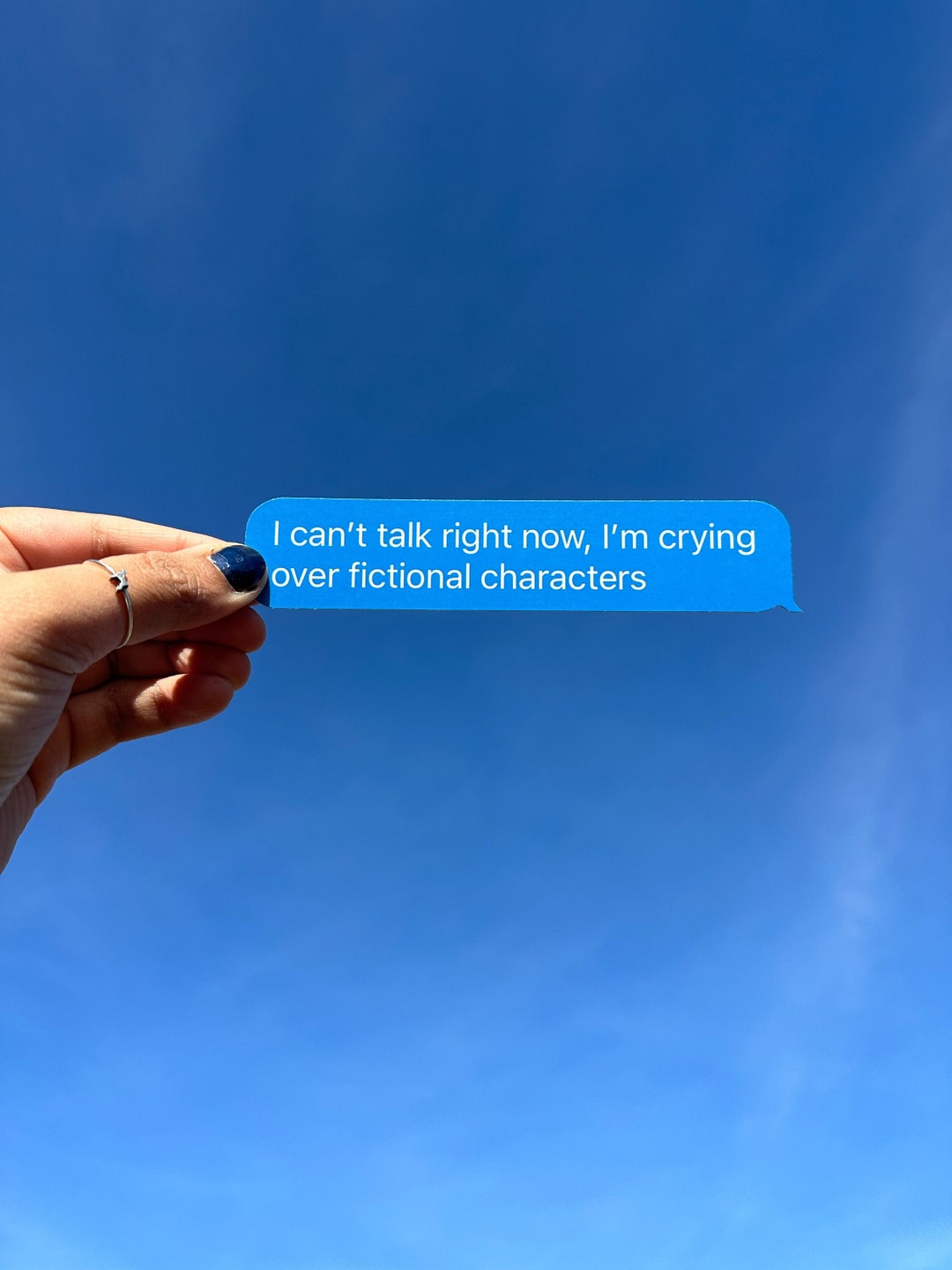 Crying Over Fictional Characters Text Message Bubble Bookmark ...